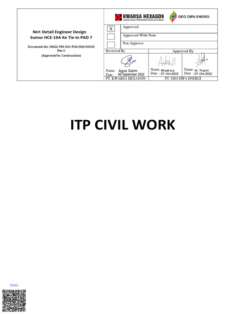 Itp Civil Work | PDF