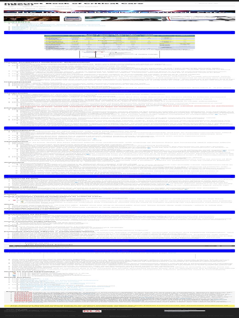 Internet Book of Critical Care (IBCC) : Rapid Reference | PDF | Shock ...