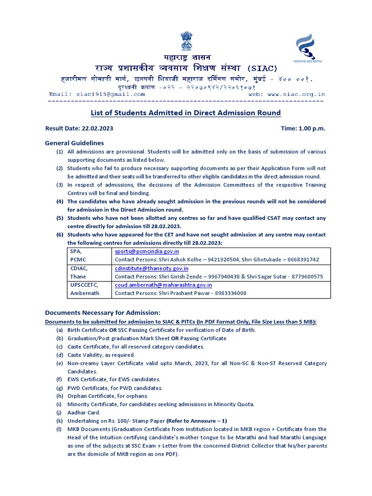 List of Students Admitted in The Direct Admission Round Batch 2023 1 ... List of Students Admitted in The Direct Admission Round Batch 2023 1 ...