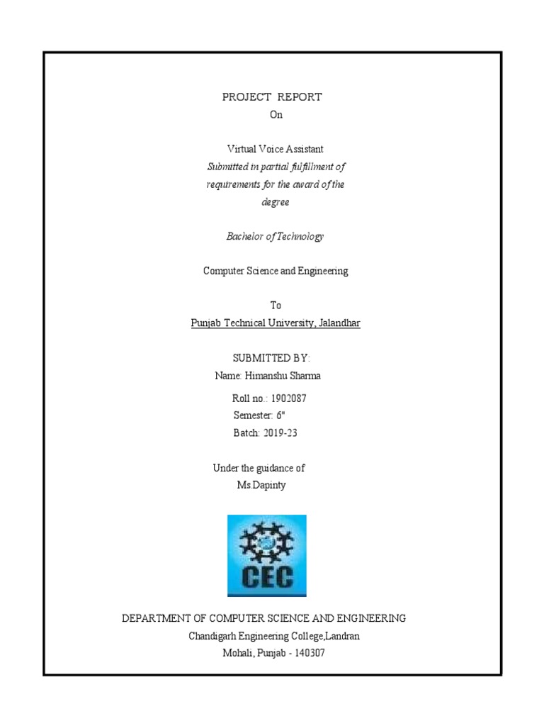 Projectreport | PDF | Software Engineering | Computer Engineering