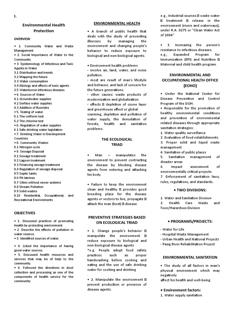 CPH Final Reviewers | PDF | Sanitation | Diarrhea