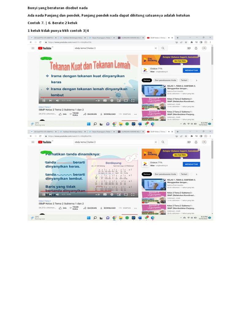 Bunyi Yang Beraturan Disebut Nada | PDF