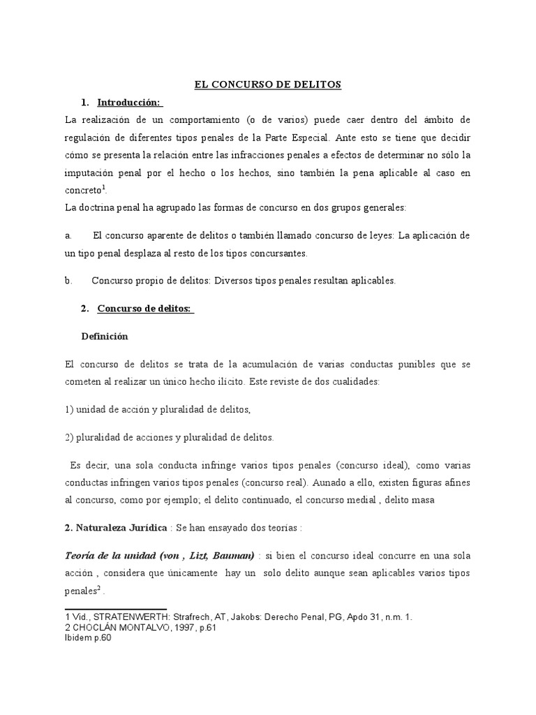 Concurso de Delitos | PDF | Derecho penal | Castigos