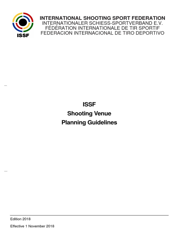 ISSF Shooting Venue Planning Guidelines | PDF | Sports | Projectile Weapons
