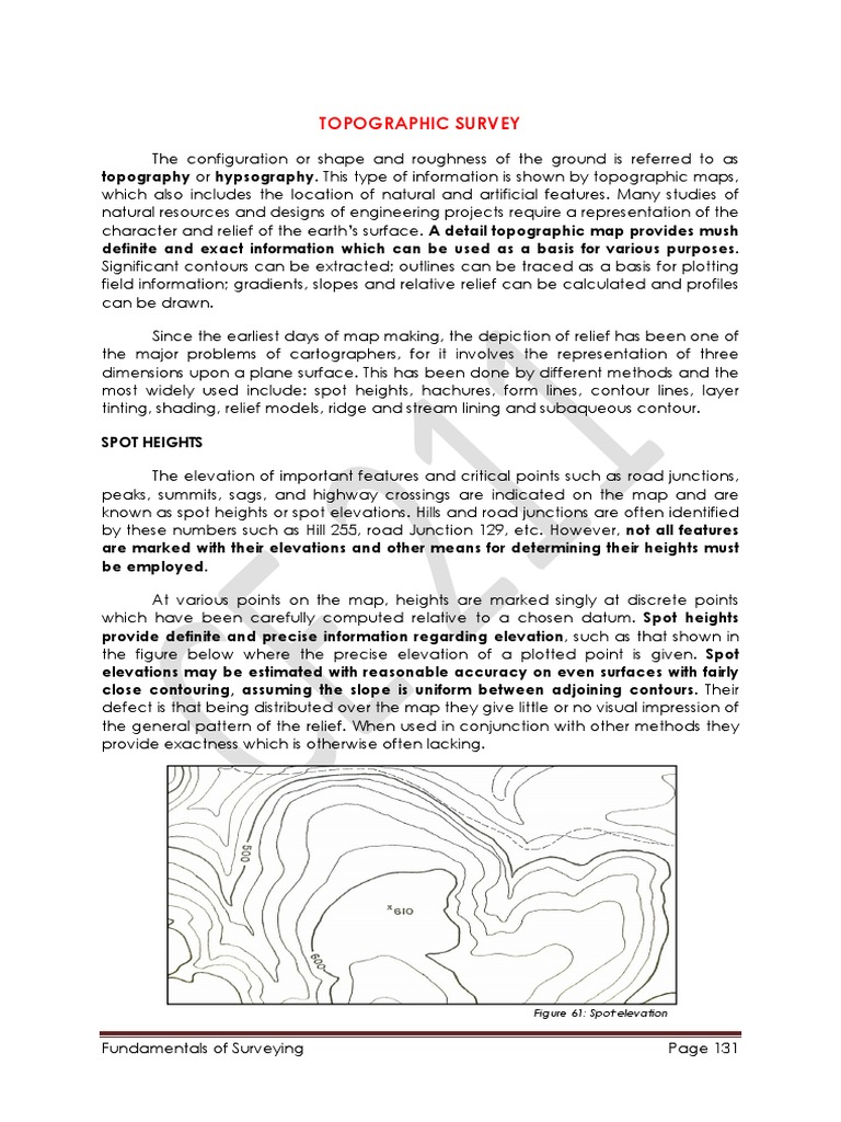 Topographic Survey Techniques Explained | PDF | Contour Line | Topography