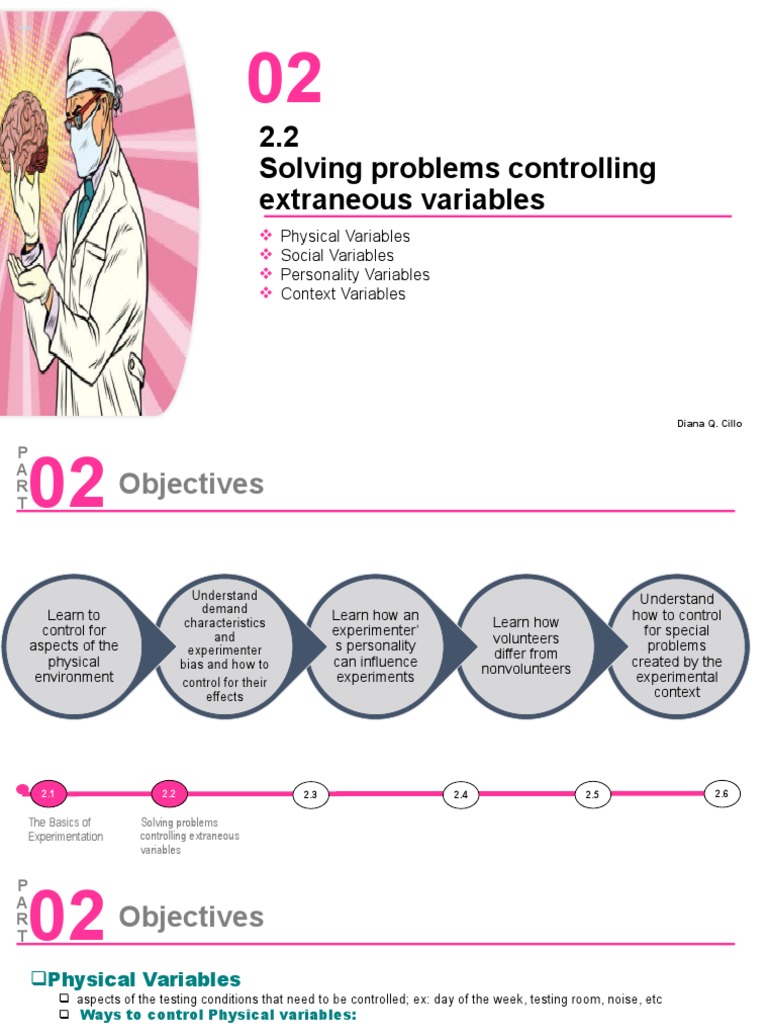 2.2 Solving Problems Controlling Extraneous Variables | PDF | Experiment | Cognitive Psychology
