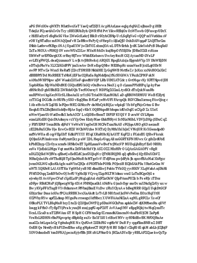 Random Text Document Analysis | PDF