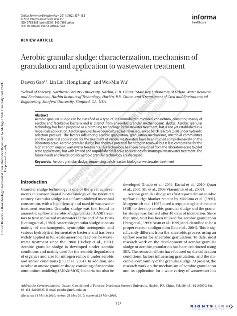 Aerobic Granular Sludge Characterization | PDF | Anaerobic Digestion ...