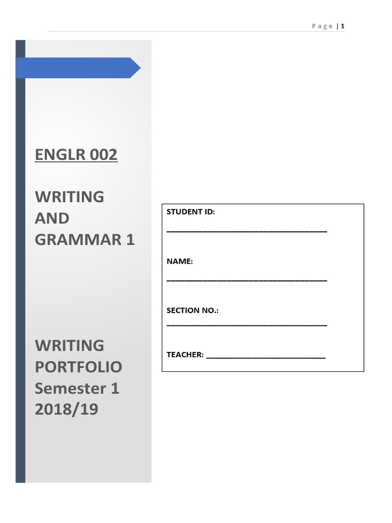 ENGLR 002 Writing AND Grammar 1 | PDF | Paragraph | Word