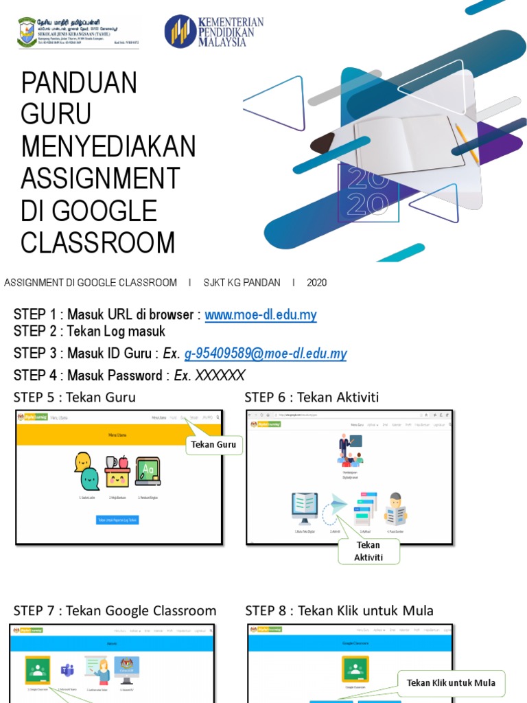 Panduan Guru Menyediakan Assignment Di Google Classroom | PDF