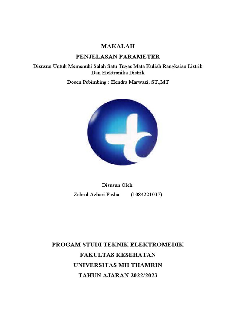 ARI Makalah Penjelasan Parameter | PDF | Metode & Bahan Ajar