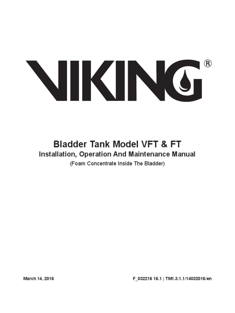 Bladder Tank Manual TM1.3.1.1 - 14032016 - en | PDF | Valve | Fire ...