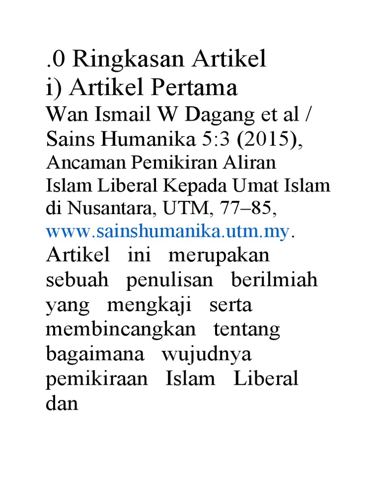 Ringkasan Artikel | PDF