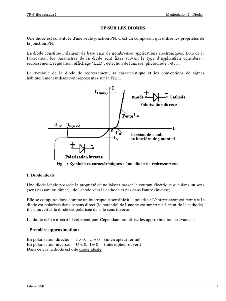 TP Diodes | PDF | Diode | Redresseur