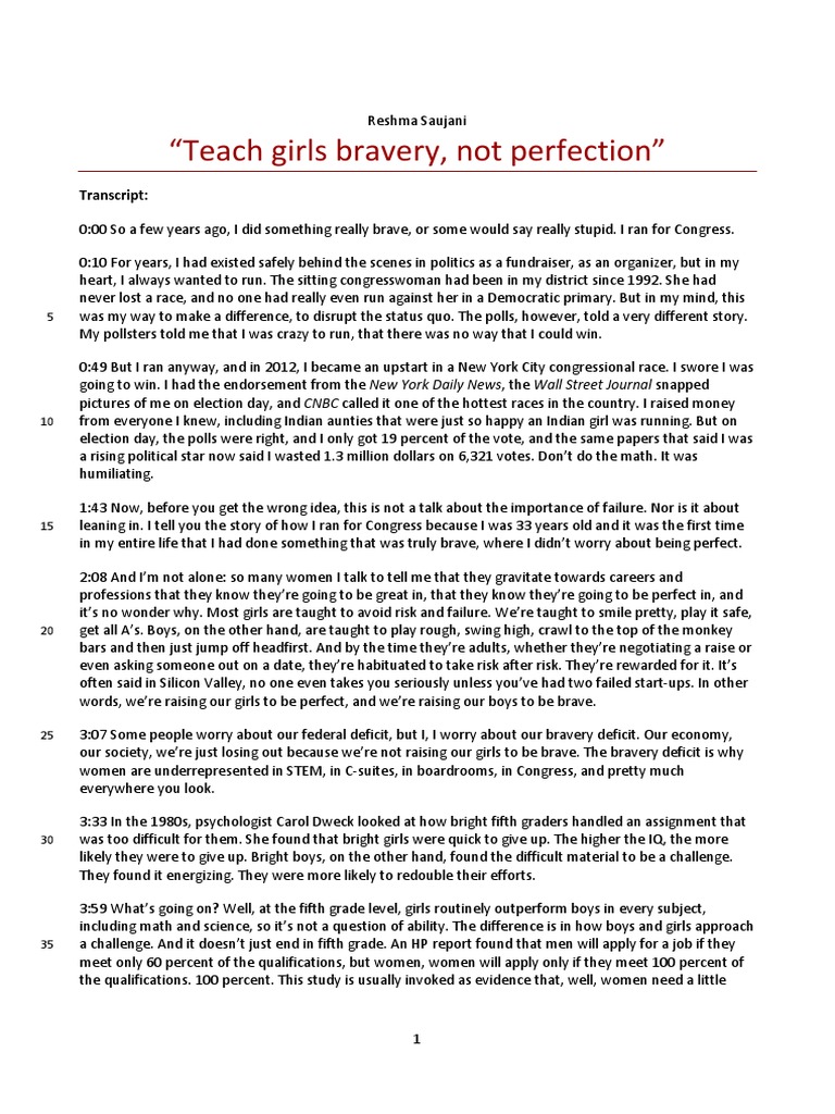 Teach Girls Bravery 1 | PDF