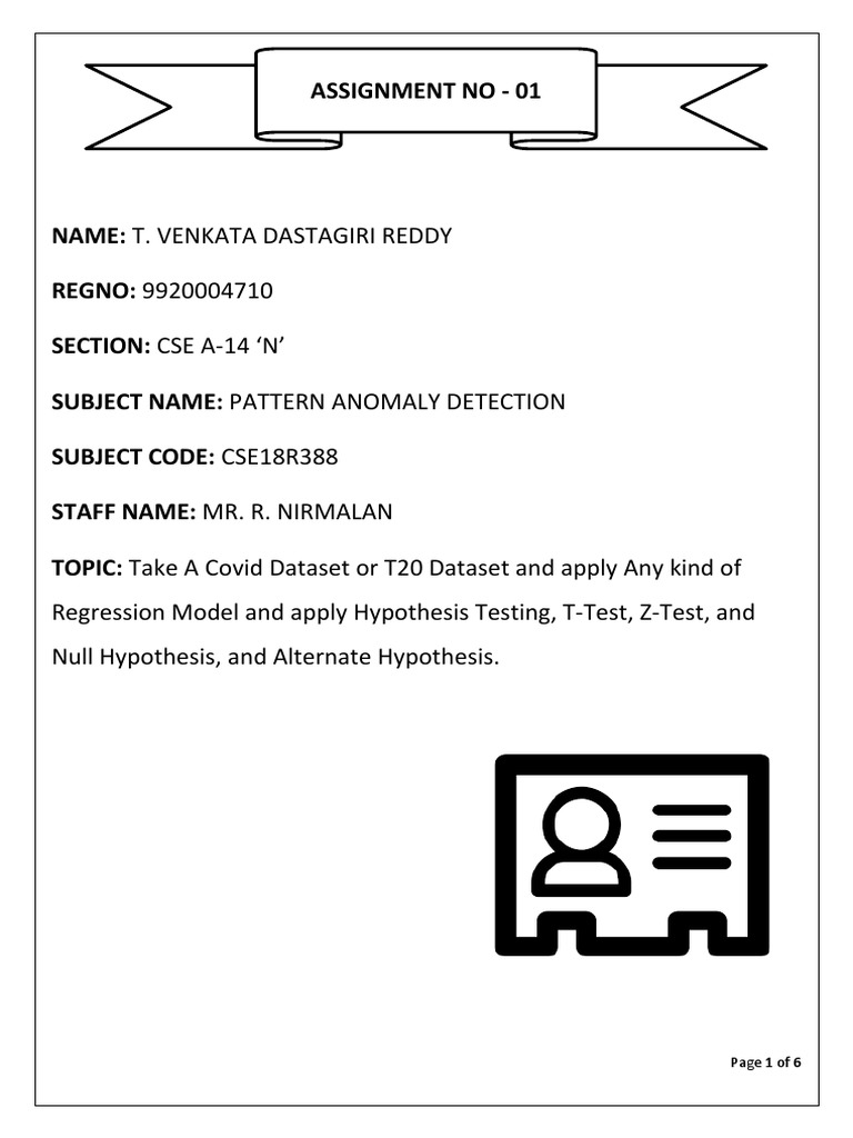 Pad Assignment No - 01 | PDF | P Value | Regression Analysis