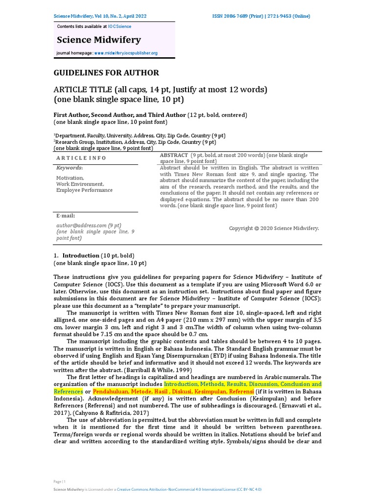 Template Midwifery 2022 | PDF | Writing | Notation