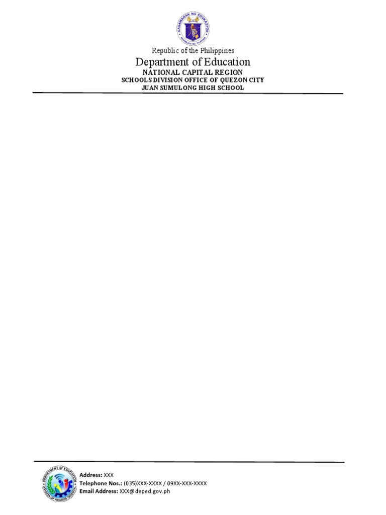 Letterhead Only-Template District-School | PDF