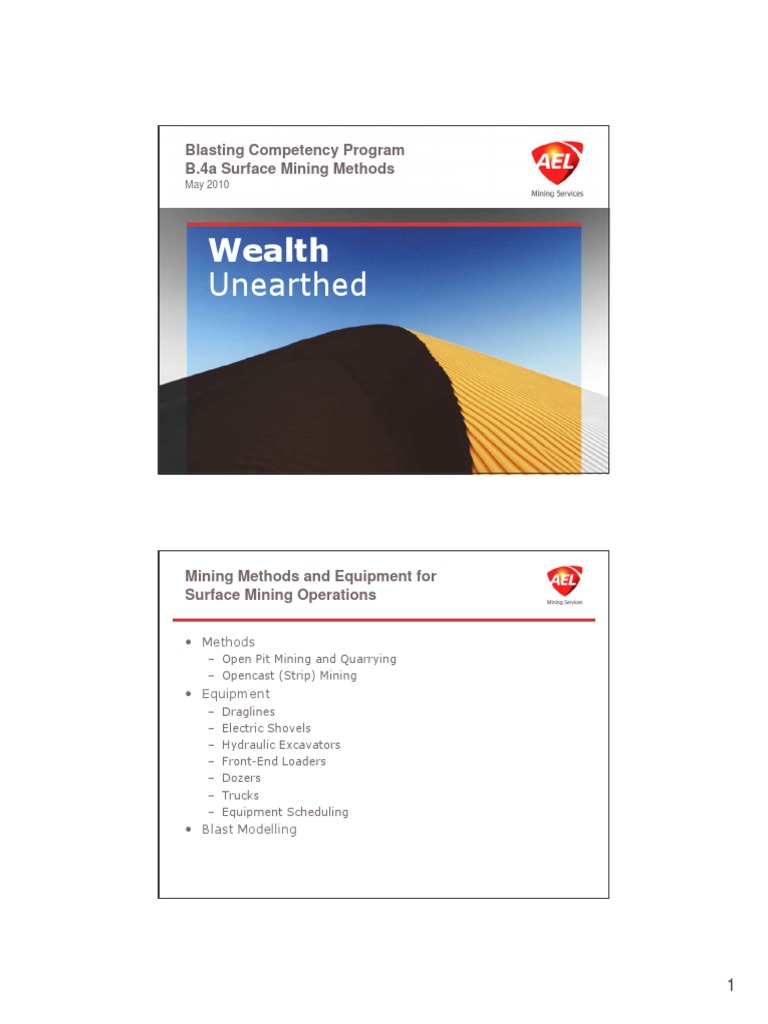 B.4a Surface Mining Methods | PDF | Coal Mining | Natural Materials