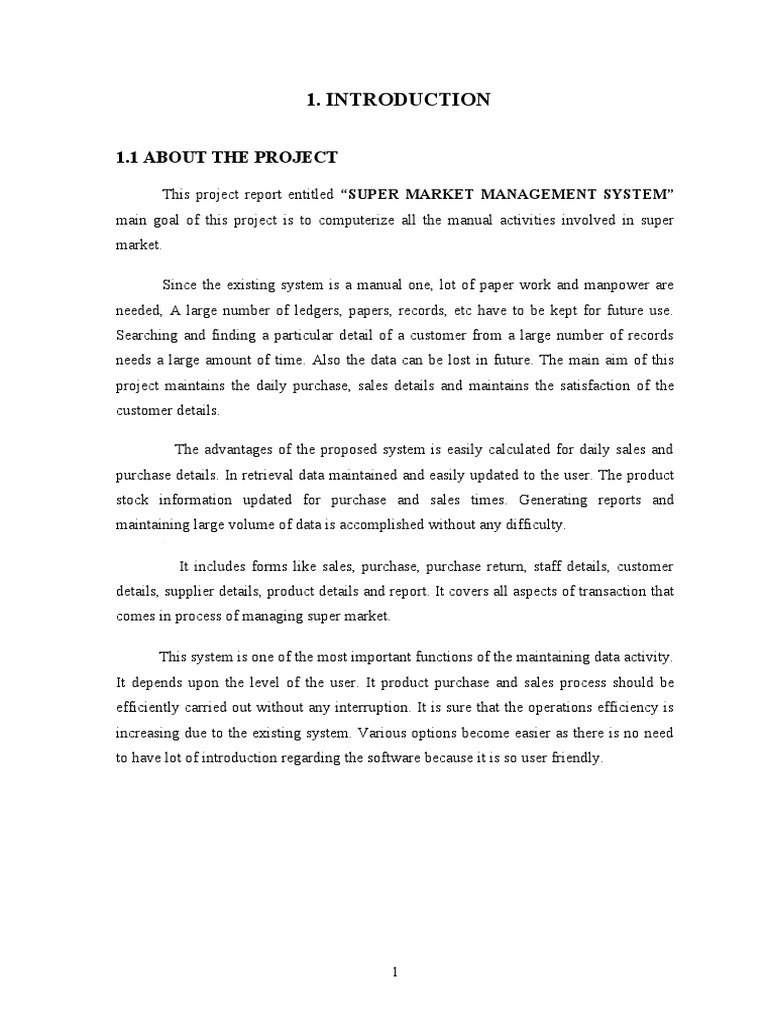 Super Market Project | PDF | Relational Database | Databases