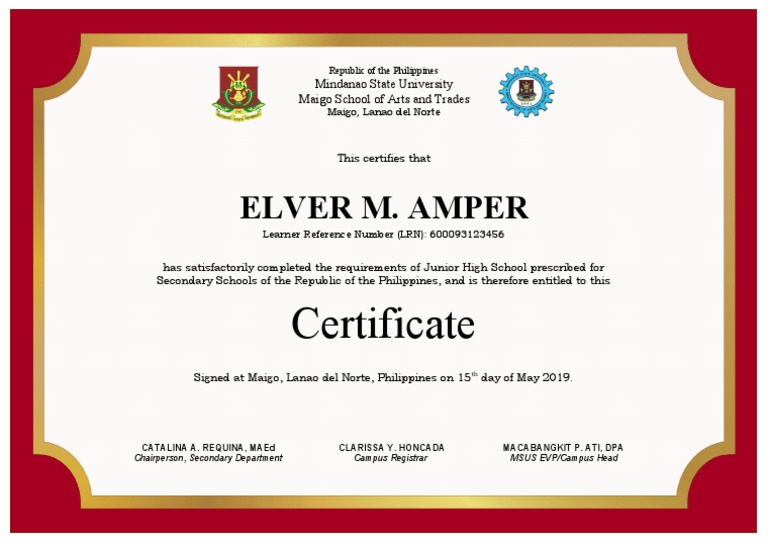 Certificate of Completion | PDF