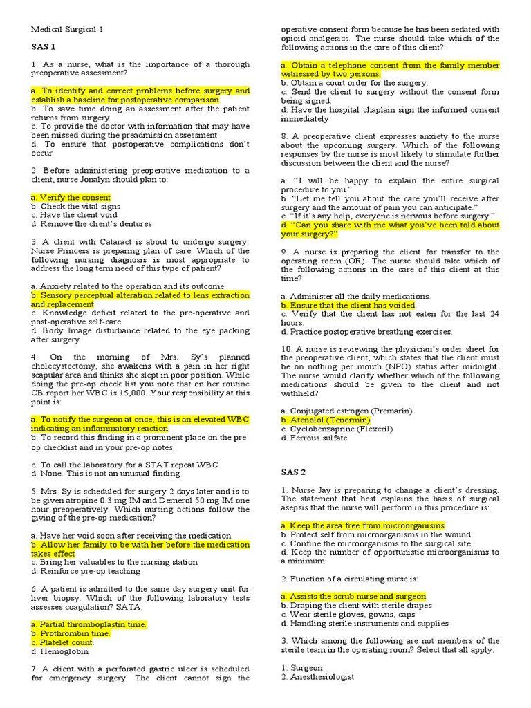 Perio-Op Cfu | PDF | Surgery | Anesthesia