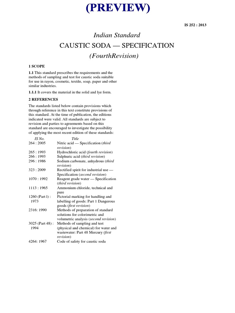 Chemical Specification | PDF