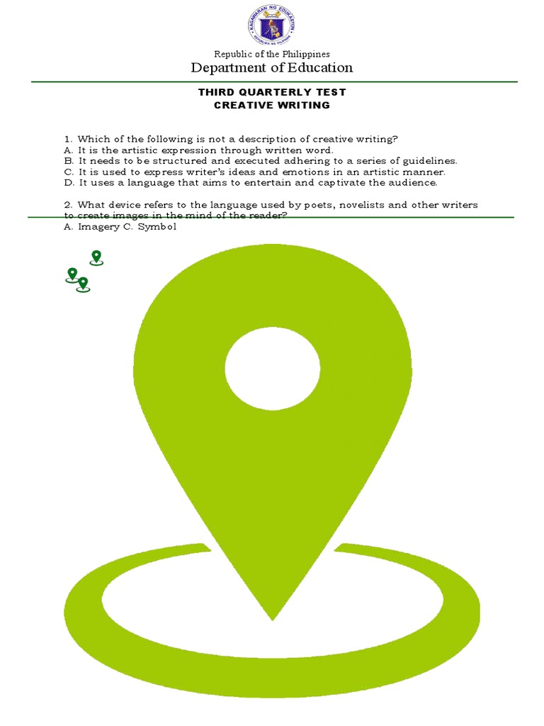 Creative Writing Quarterly Test Guide | PDF | Poetry | Metre (Poetry)