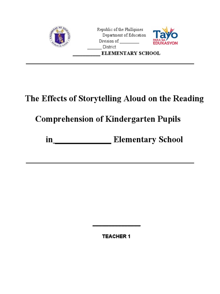 Storytelling's Impact on Kindergarten Reading | PDF | Reading ...