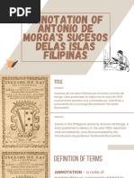 Rizal's Annotation of Morga's Work Sucesos de Las Islas Filipinas | PDF ...