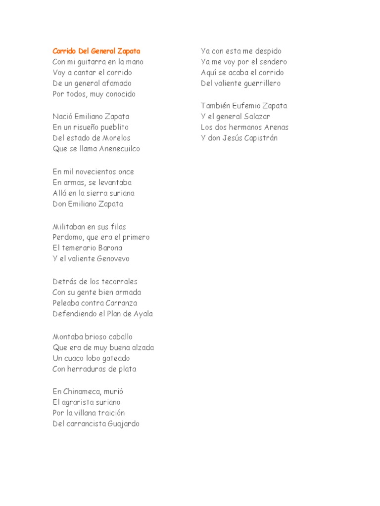 Corridos de La Revolucion Mexicana | PDF