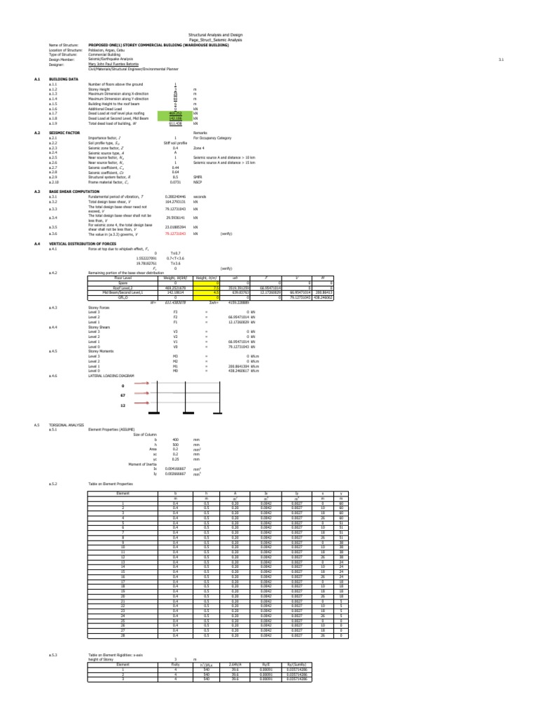 Proposed One (1) Storey Commercial Building (Warehouse Building) | PDF ...