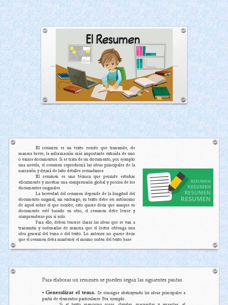 Tres Maneras de Organizar - El Resumen, El Esquema de Ideas y El Mapa ...