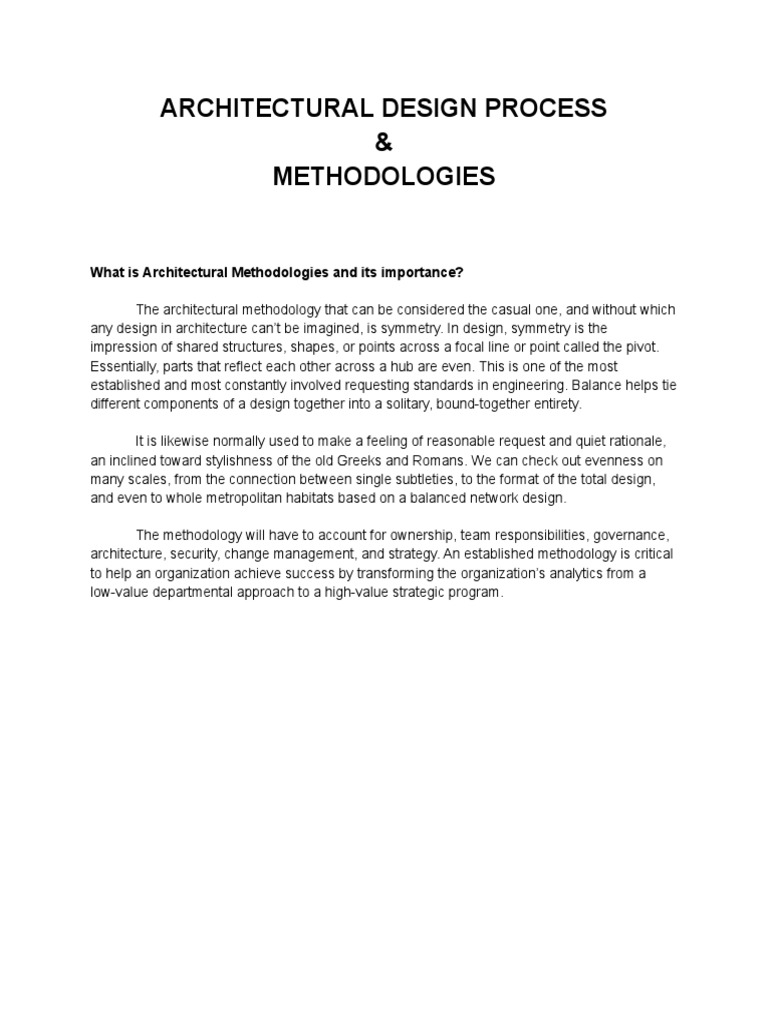 Architectural Methodologies and Conceptual Techniques | PDF | Design ...