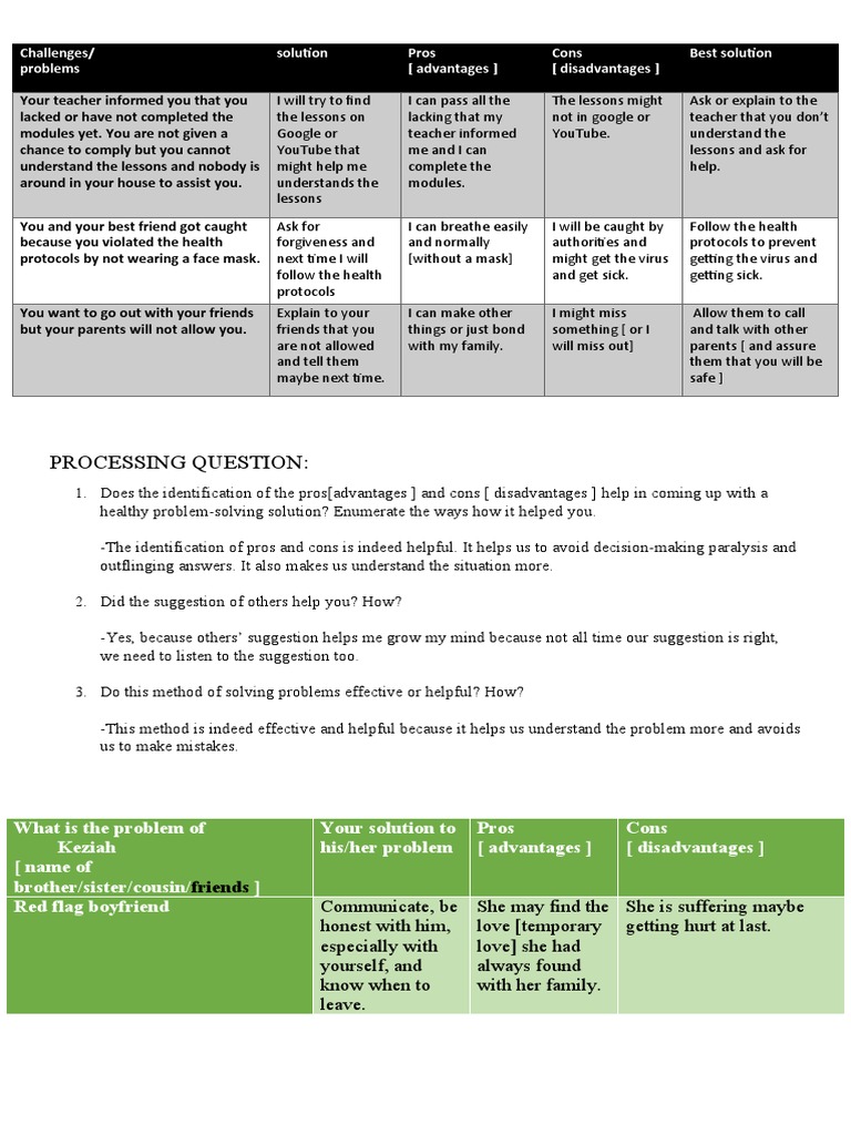 Processing Question:: Friends | PDF