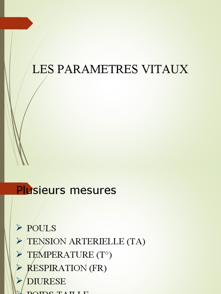 18 Les Parametres Vitaux | PDF | Pouls | Respiration
