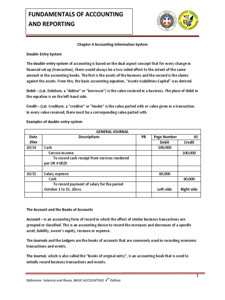Chapter 4 Accounting Information System Pdf Debits And Credits