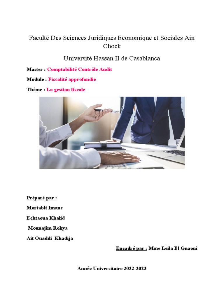 Gestion fiscale des entreprises : enjeux et stratégies | PDF ...