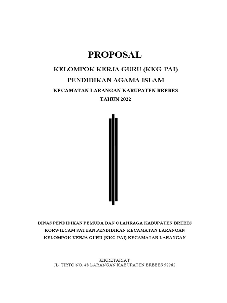 Proposal Kkg-Pai 2022 Kecamatan | PDF | Karier & Perkembangan | Bisnis