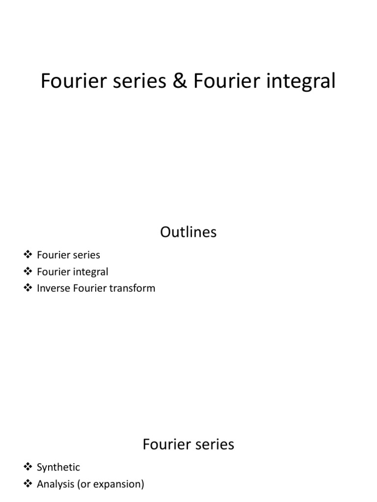 CLC - Fourier Series and Integral Fourier | PDF | Trigonometric Functions | Fourier Transform