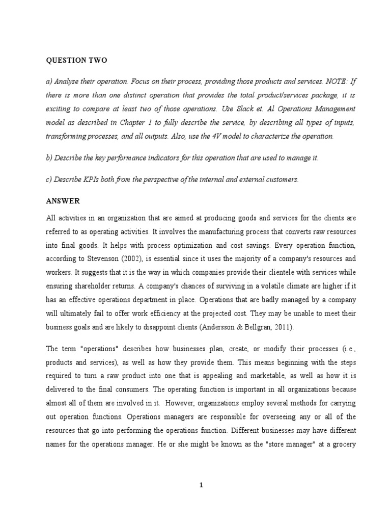 Operations Management - Multichoice | PDF | Forecasting ...