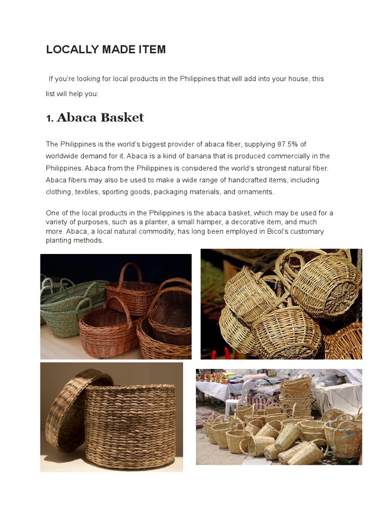 A Guide to Locally Made Household Items in the Philippines | PDF