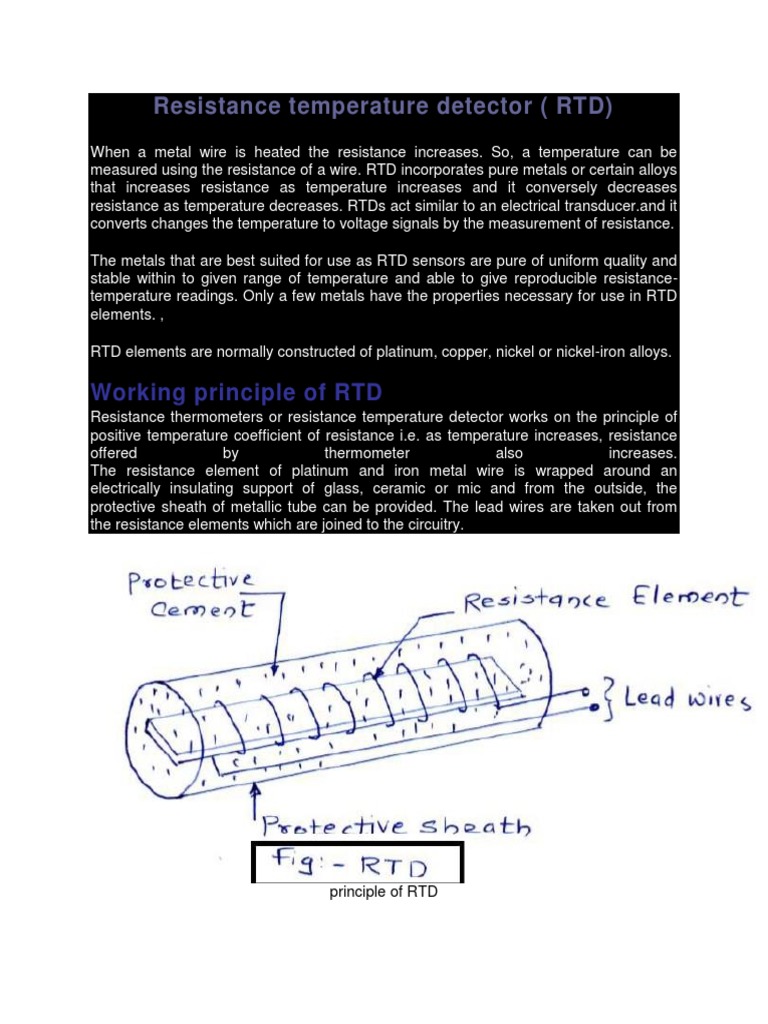 RTDs | PDF | Electrical Resistance And Conductance | Quantity