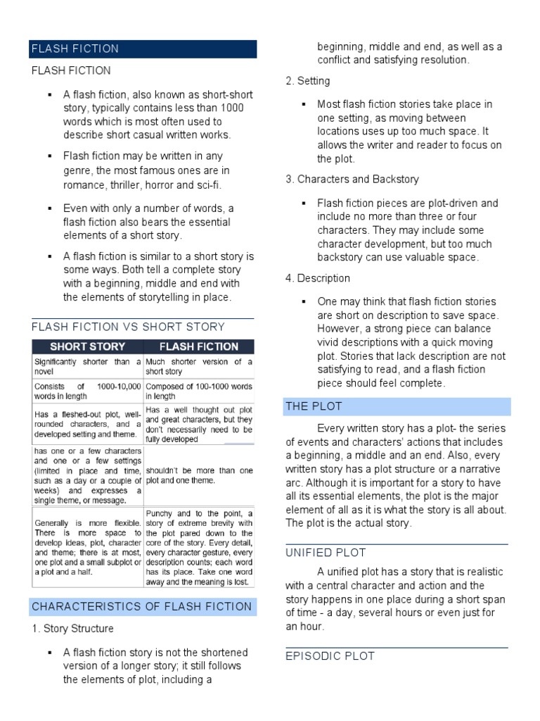 Flash Fiction | PDF | Plot (Narrative) | Imagination