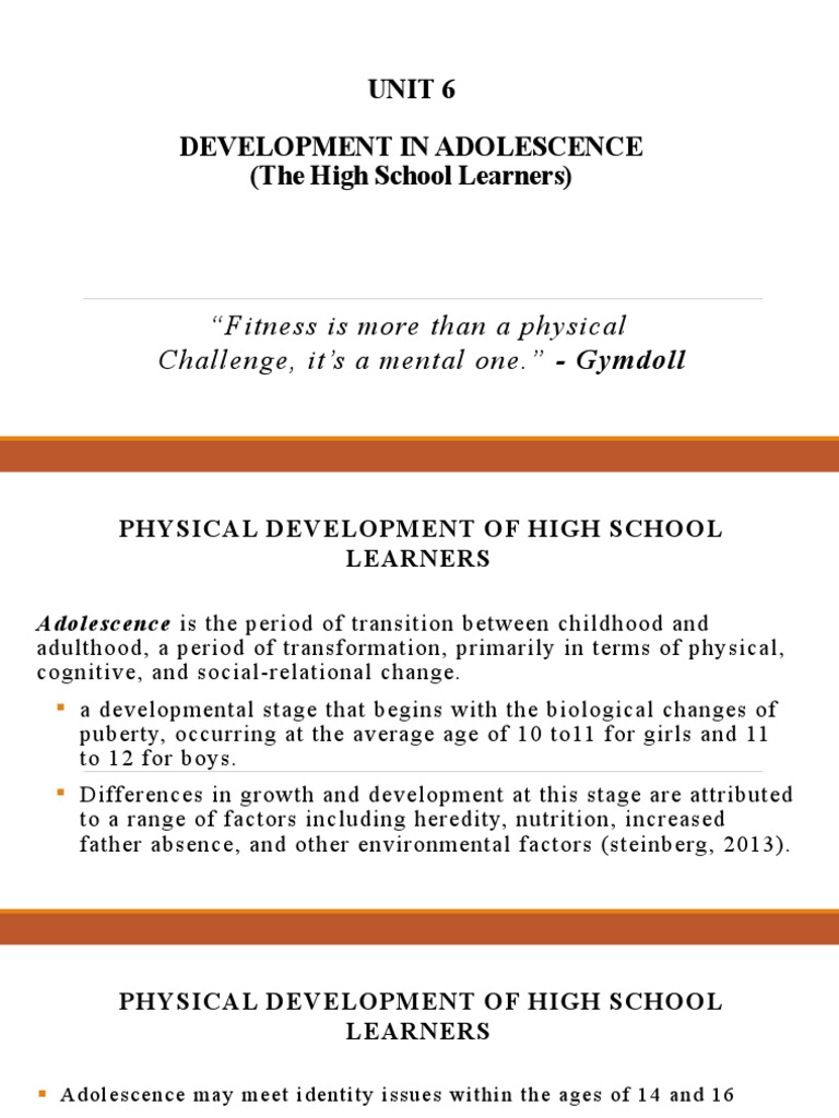 High Schooler | PDF | Adolescence | Puberty