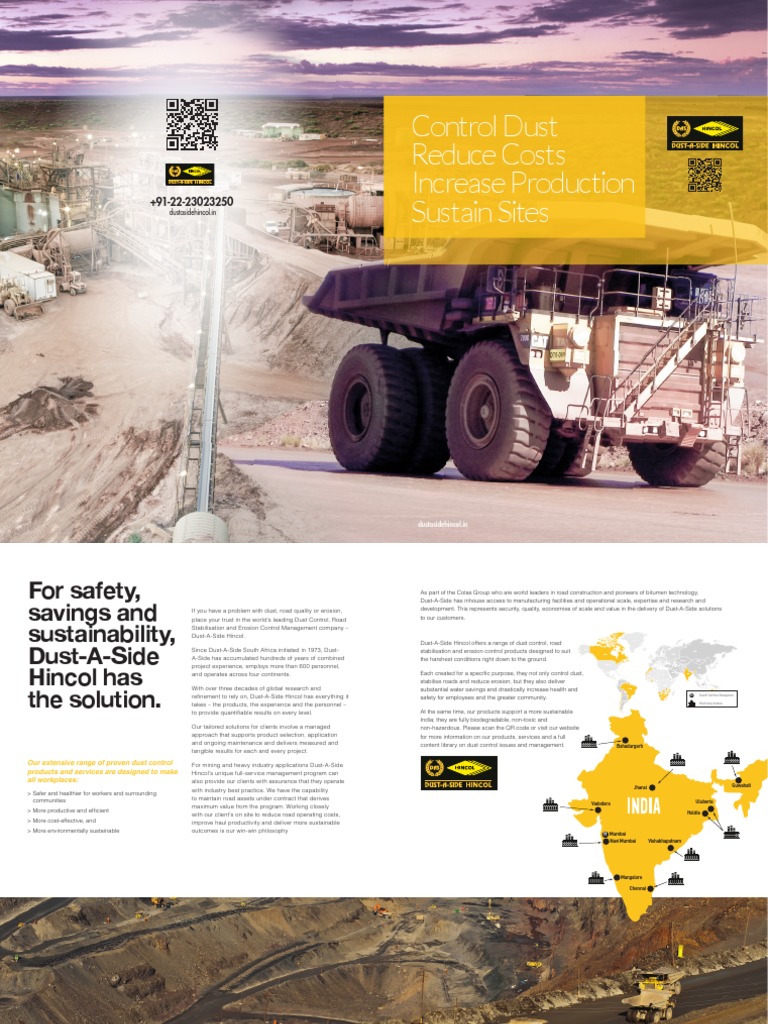 Control Dust Reduce Costs Increase Production Sustain Sites ...