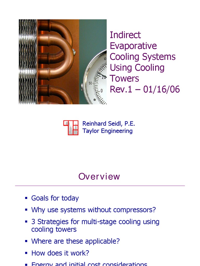 Cooling Tower Info | PDF | Relative Humidity | Refrigeration