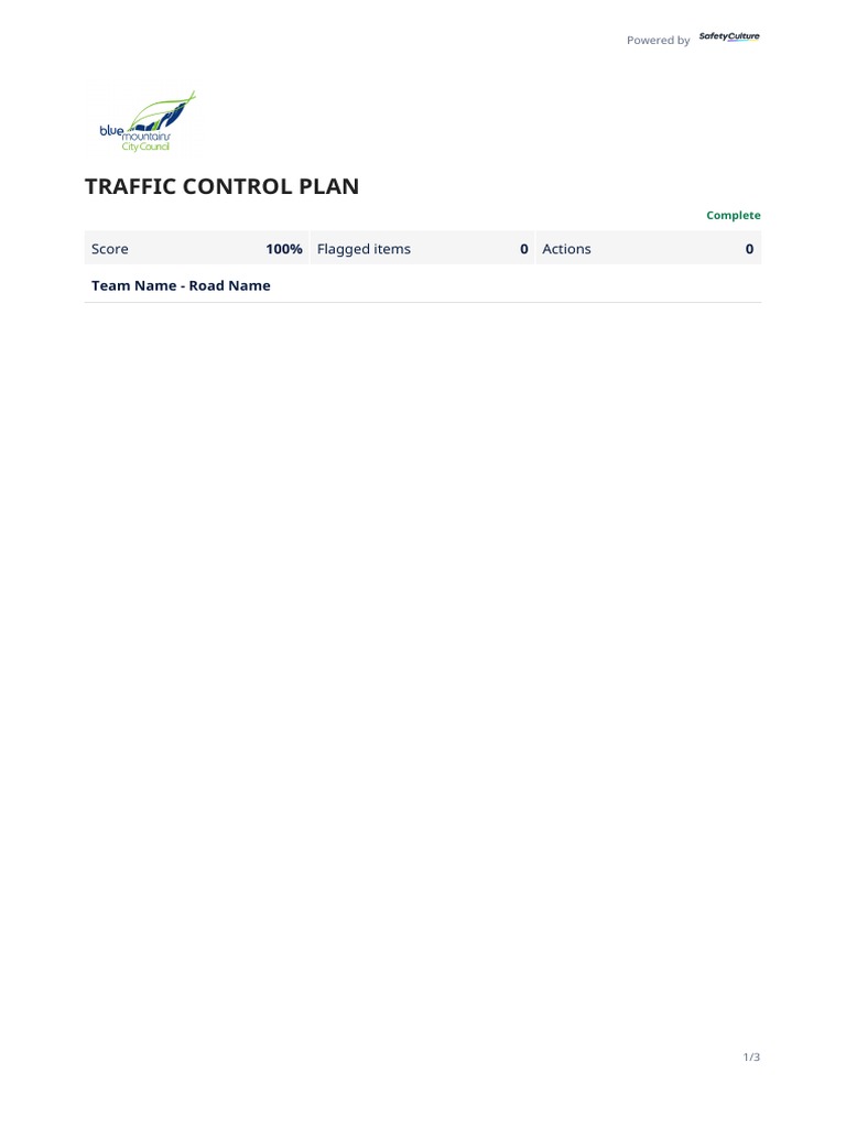 Traffic Control Plan | PDF | Traffic | Traffic Light