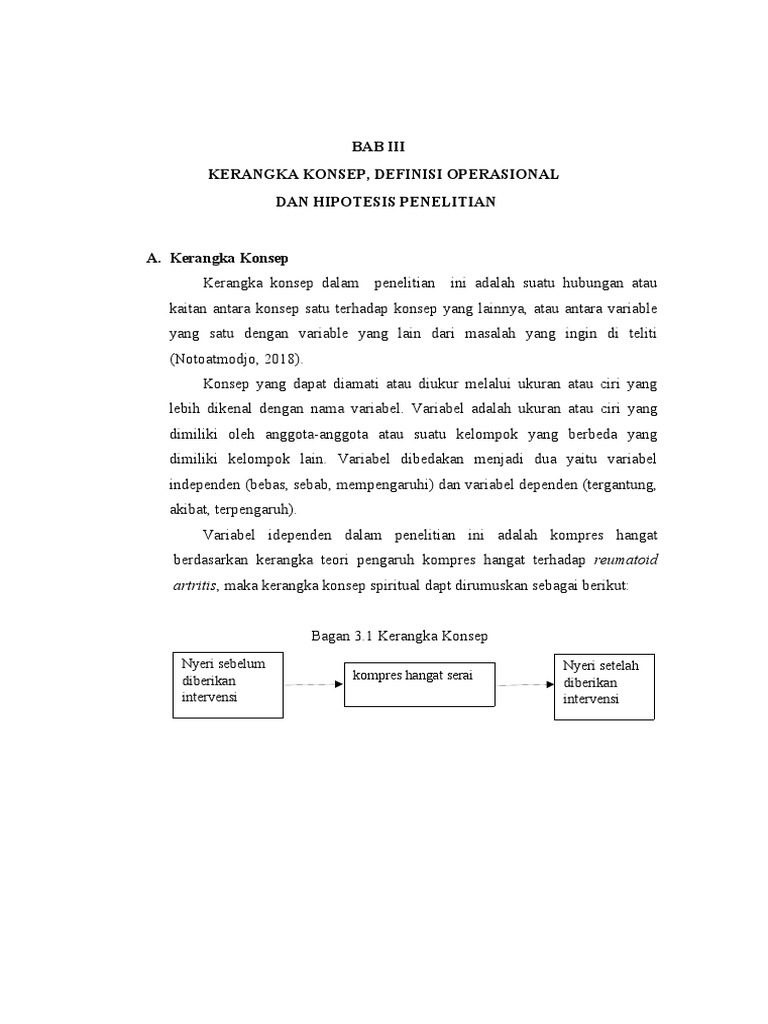 Bab Iii Kerangka Konsep, Definisi Operasional Dan Hipotesis Penelitian ...