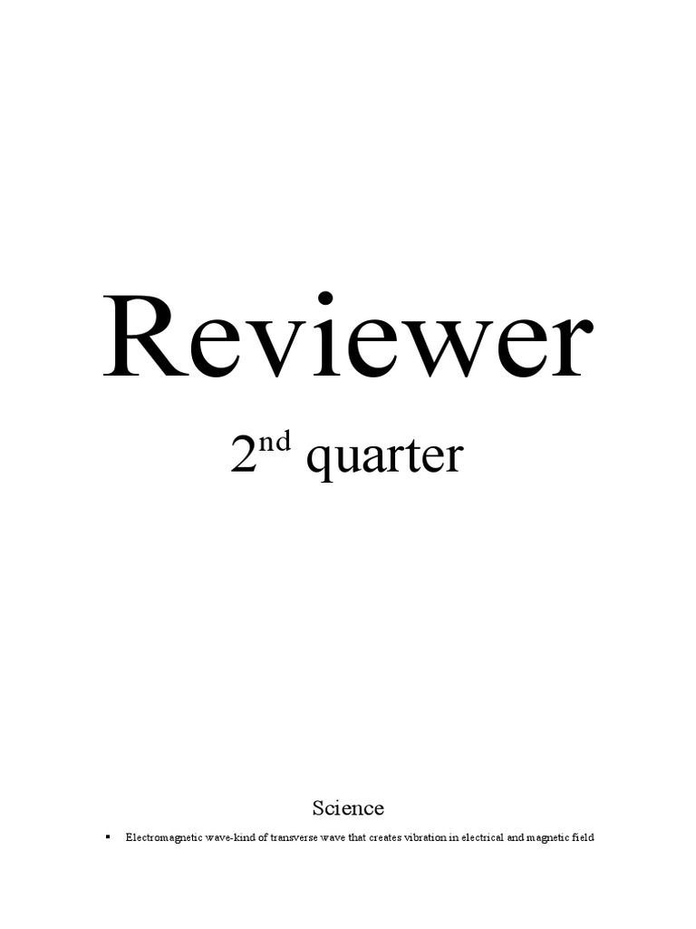 2nd Quarter Science and Math Review | PDF | Circle | Mirror